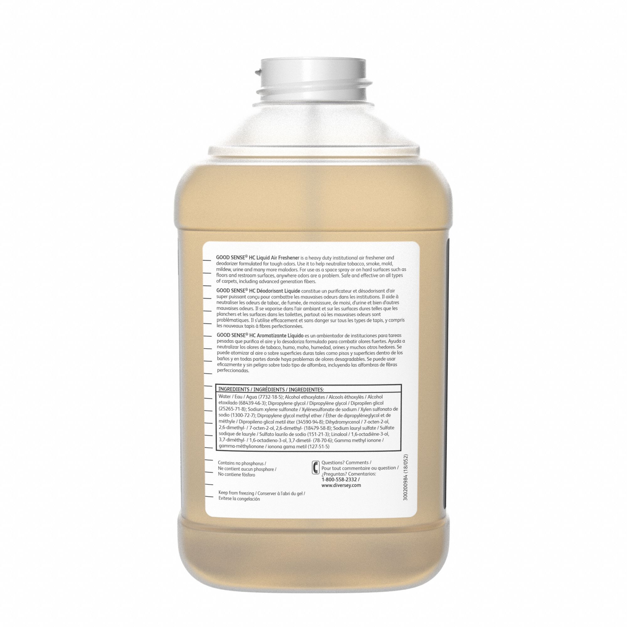 DIVERSEY Liquid Air Freshener: Good Sense, 7, Fits J-Fill Dispenser ...