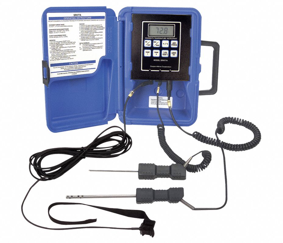 COOPER ATKINS Medidor de Temperatura/Humedad, NIST - 46F194 | SRH77A-E ...