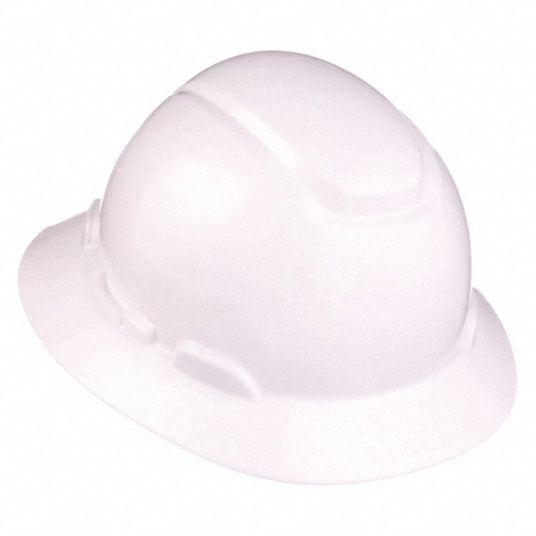 3M, White, No Graphics, Hard Hat - 46G030|H-801R - Grainger