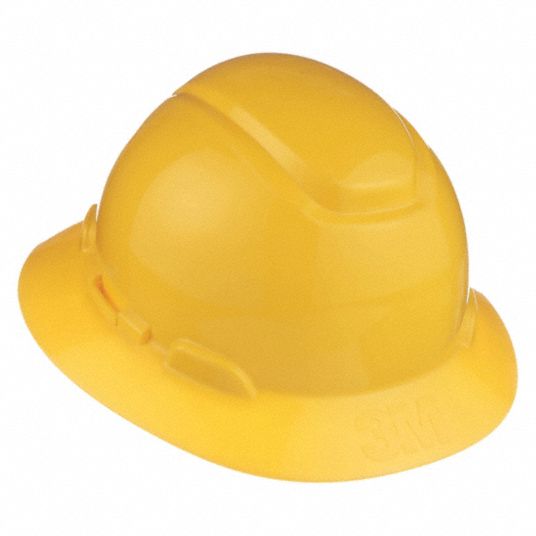 3M, Yellow, No Graphics, Hard Hat - 46G031|H-802R - Grainger