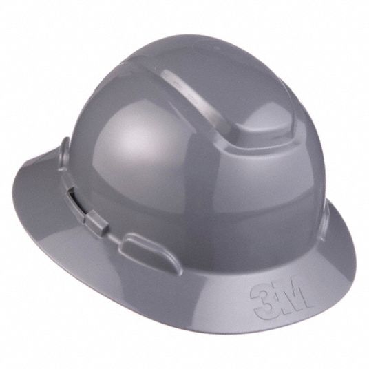 3M, Gray, No Graphics, Hard Hat - 46G059|H-808R-UV - Grainger