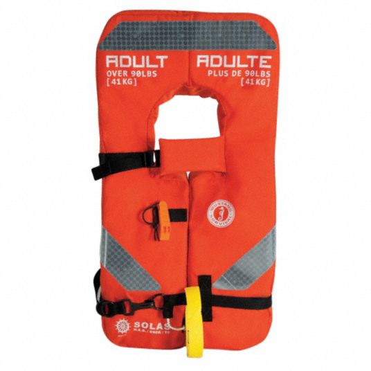 MUSTANG SURVIVAL, Orange, Type I, Life Jacket - 46G116|MV8040-2-0-227 ...