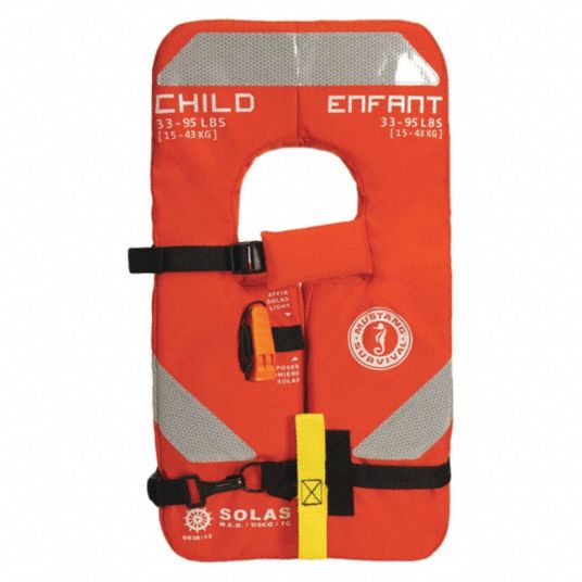 MUSTANG SURVIVAL, Orange, Type I, Life Jacket - 46G117|MV8035-2-0-227 ...