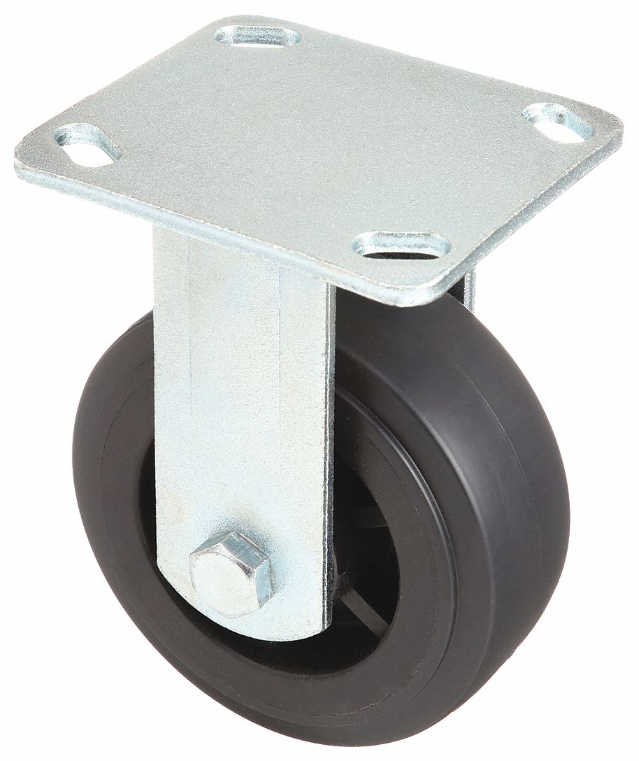 DAYTON, 650 lb Load Capacity, 5 in Overall Lg, Rigid Caster - 46G464 ...