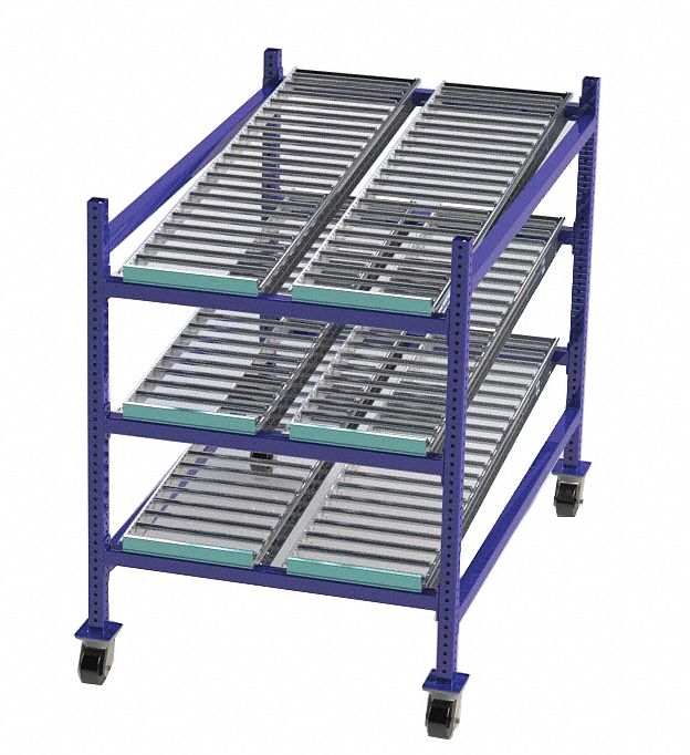 UNEX FLOW CELL, 36 in x 60 in x 54 in, Tilt, Gravity Flow Rack - 46KF20 ...
