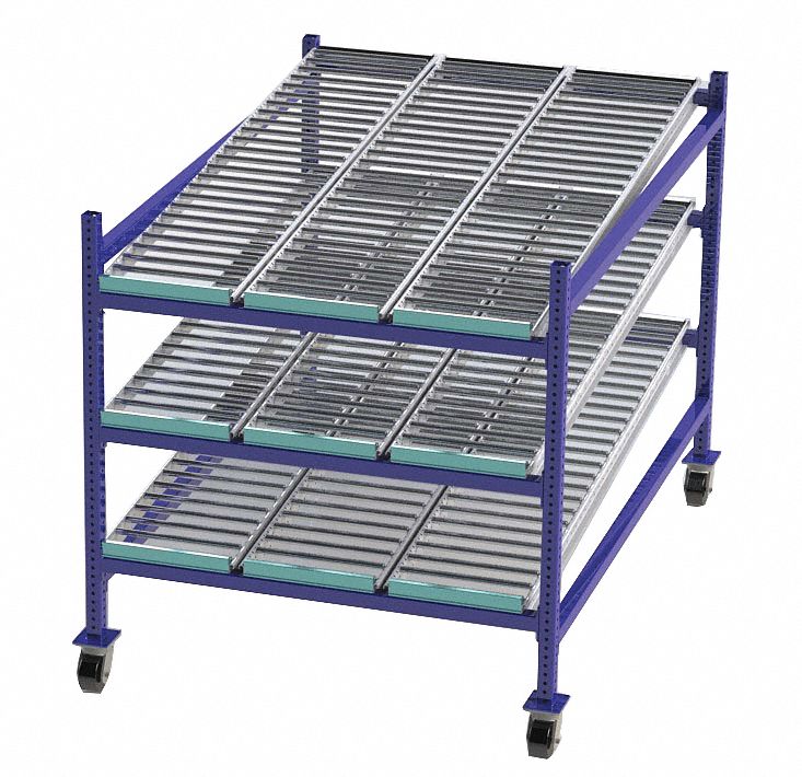 UNEX FLOW CELL, 48 in x 72 in x 54 in, Tilt, Gravity Flow Rack - 46KF24 ...