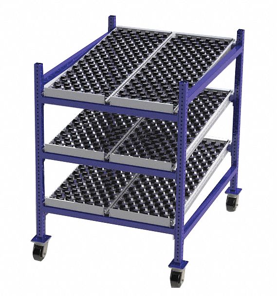 UNEX FLOW CELL, 36 in x 48 in x 54 in, Tilt, Gravity Flow Rack - 46KF25 ...
