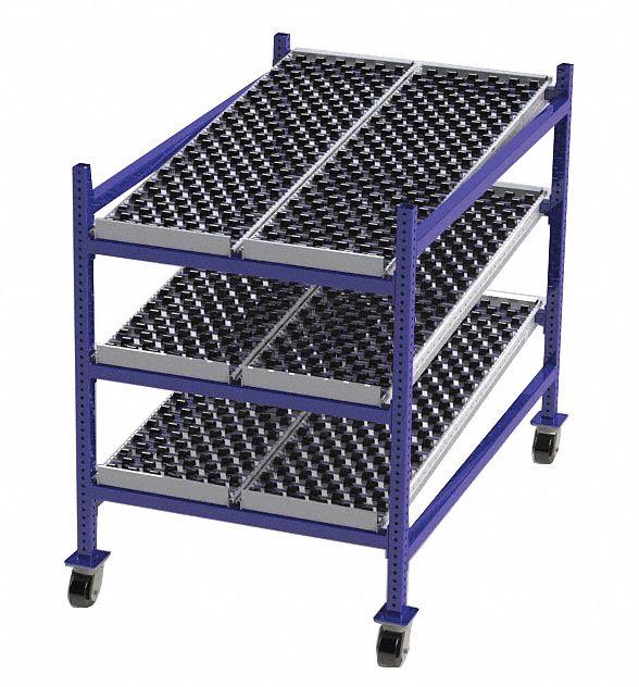 UNEX FLOW CELL, 36 in x 60 in x 54 in, Tilt, Gravity Flow Rack - 46KF26 ...