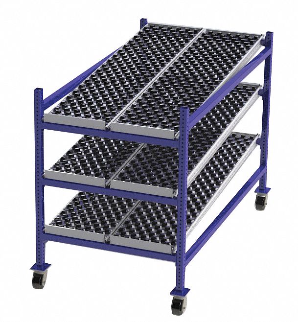 UNEX FLOW CELL, 36 in x 72 in x 54 in, Tilt, Gravity Flow Rack - 46KF27 ...
