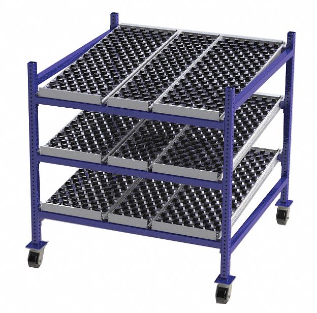 UNEX FLOW CELL, 48 in x 48 in x 54 in, Tilt, Gravity Flow Rack - 46KF28 ...