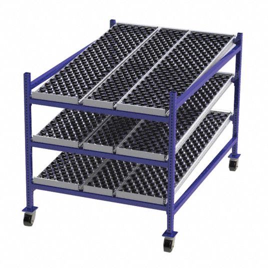 UNEX FLOW CELL, 48 in x 72 in x 54 in, Tilt, Gravity Flow Rack - 46KF30 ...