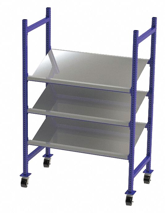 UNEX FLOW CELL, 52 in x 28 in x 72 in, Tilt, Gravity Flow Rack - 46KF33 ...