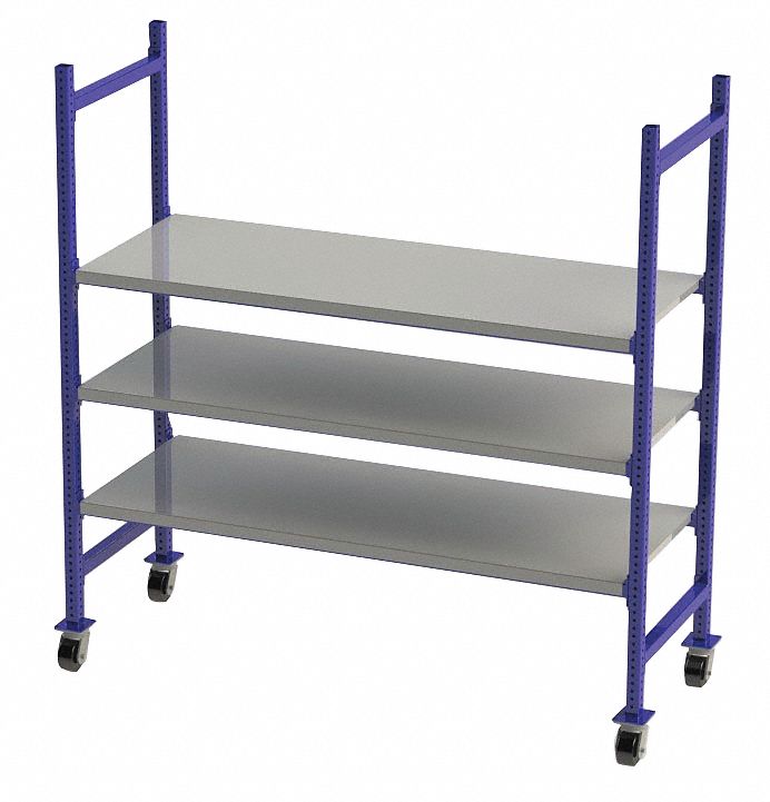 UNEX FLOW CELL, 76 in x 28 in x 72 in, Flat, Gravity Flow Rack - 46KF45 ...