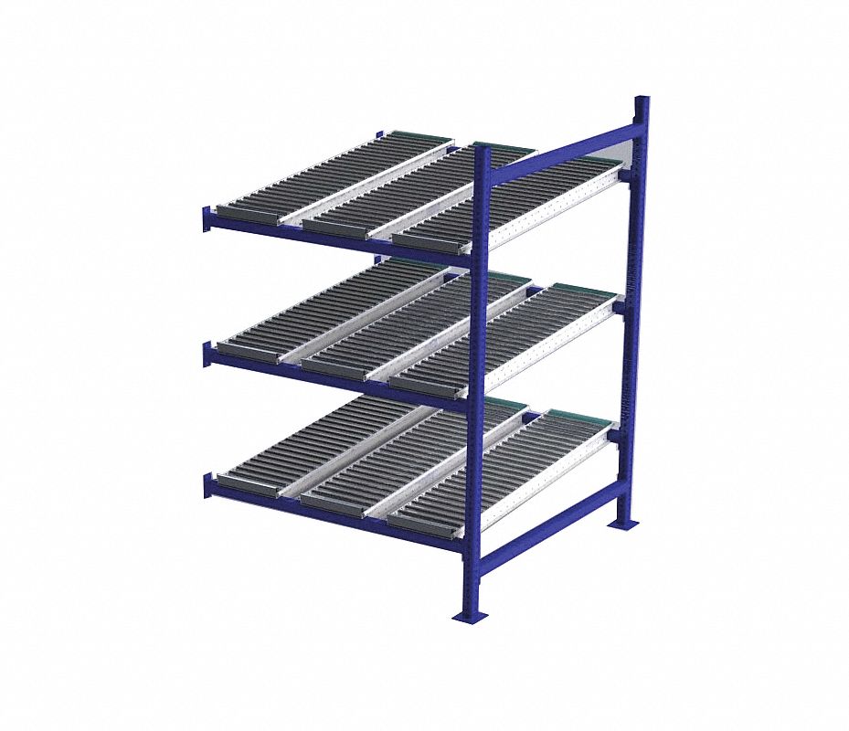 UNEX FLOW CELL Anaquel Flujo por Gravedad , 3000 lb. Cap. - 46KF49 ...