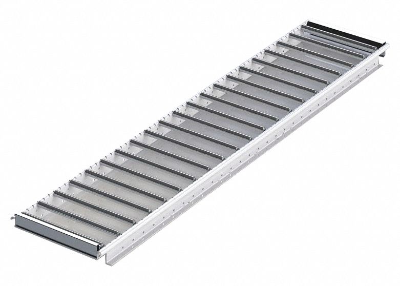 12 in Overall Wd, 50 lb/ft, Flow Rack Conveyor - 46KG45|99S5R123X64 ...
