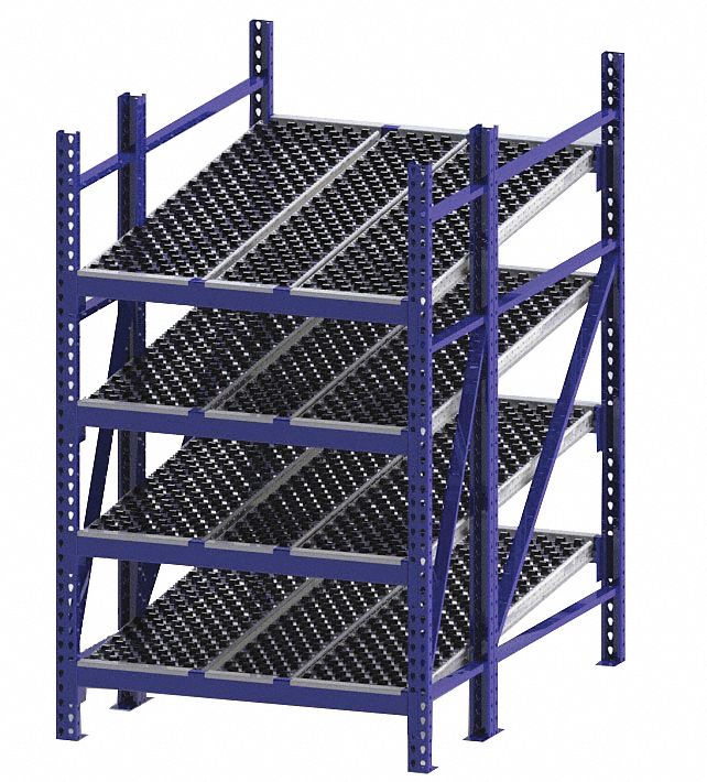 UNEX ROLLER RACK, Starter, 48 in x 72 in, Gravity Flow Rack - 46KG74 ...
