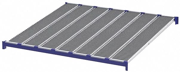 UNEX ROLLER RACK, Tilt, 96 in x 96 in x 2 5/8 in, Gravity Flow Shelf ...
