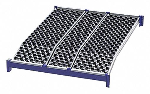 UNEX ROLLER RACK, Tilt, 48 in x 72 in x 2 5/8 in, Gravity Flow Shelf ...