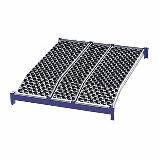 UNEX ROLLER RACK, Tilt, 48 in x 72 in x 2 5/8 in, Gravity Flow Shelf ...