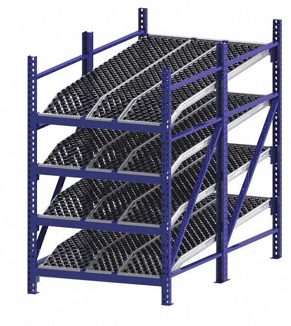 UNEX ROLLER RACK, Starter, 48 in x 96 in, Gravity Flow Rack - 46KG95 ...