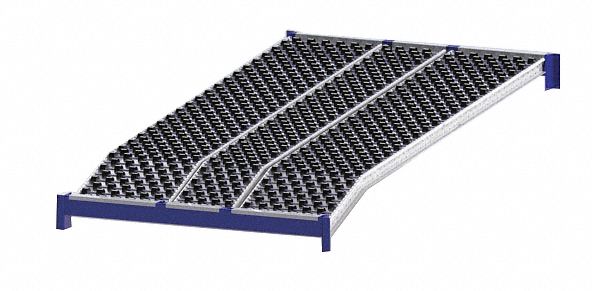 UNEX ROLLER RACK, Tilt, 48 in x 96 in x 2 5/8 in, Gravity Flow Shelf ...