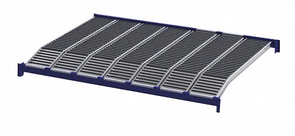 UNEX ROLLER RACK, Tilt, 96 in x 72 in x 2 5/8 in, Gravity Flow Shelf ...