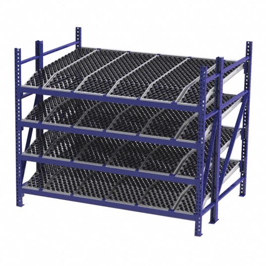 UNEX ROLLER RACK, Starter, 96 in x 72 in, Gravity Flow Rack - 46KH05 ...
