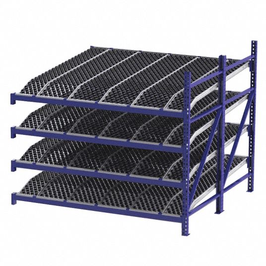 UNEX ROLLER RACK, Add-On, 96 in x 96 in, Gravity Flow Rack - 46KH09 ...