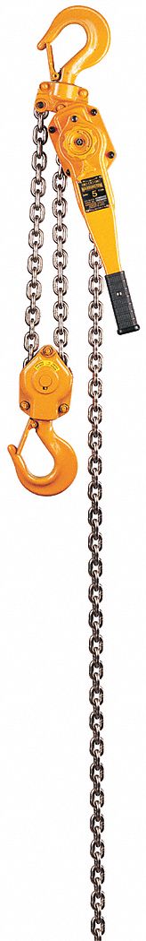 HARRINGTON, Hook Mounted - No Trolley, 10,000 lb Lifting Capacity, Lever Chain Hoist - 46KL04 ...