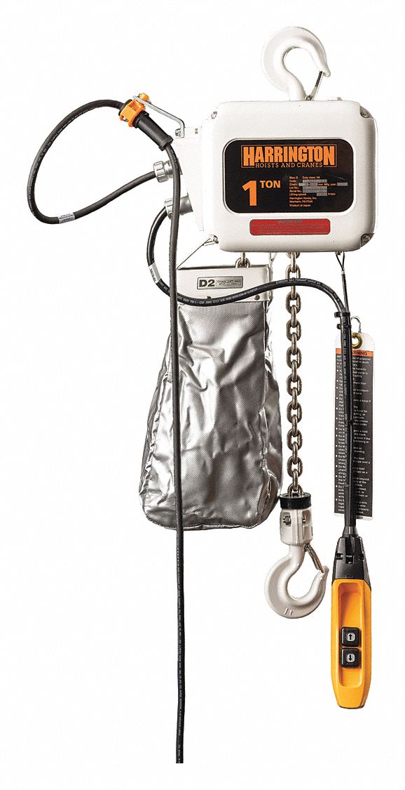 HARRINGTON Polipasto Eléctrico de Cadena para Cuarto Limpio, 2000 lb ...