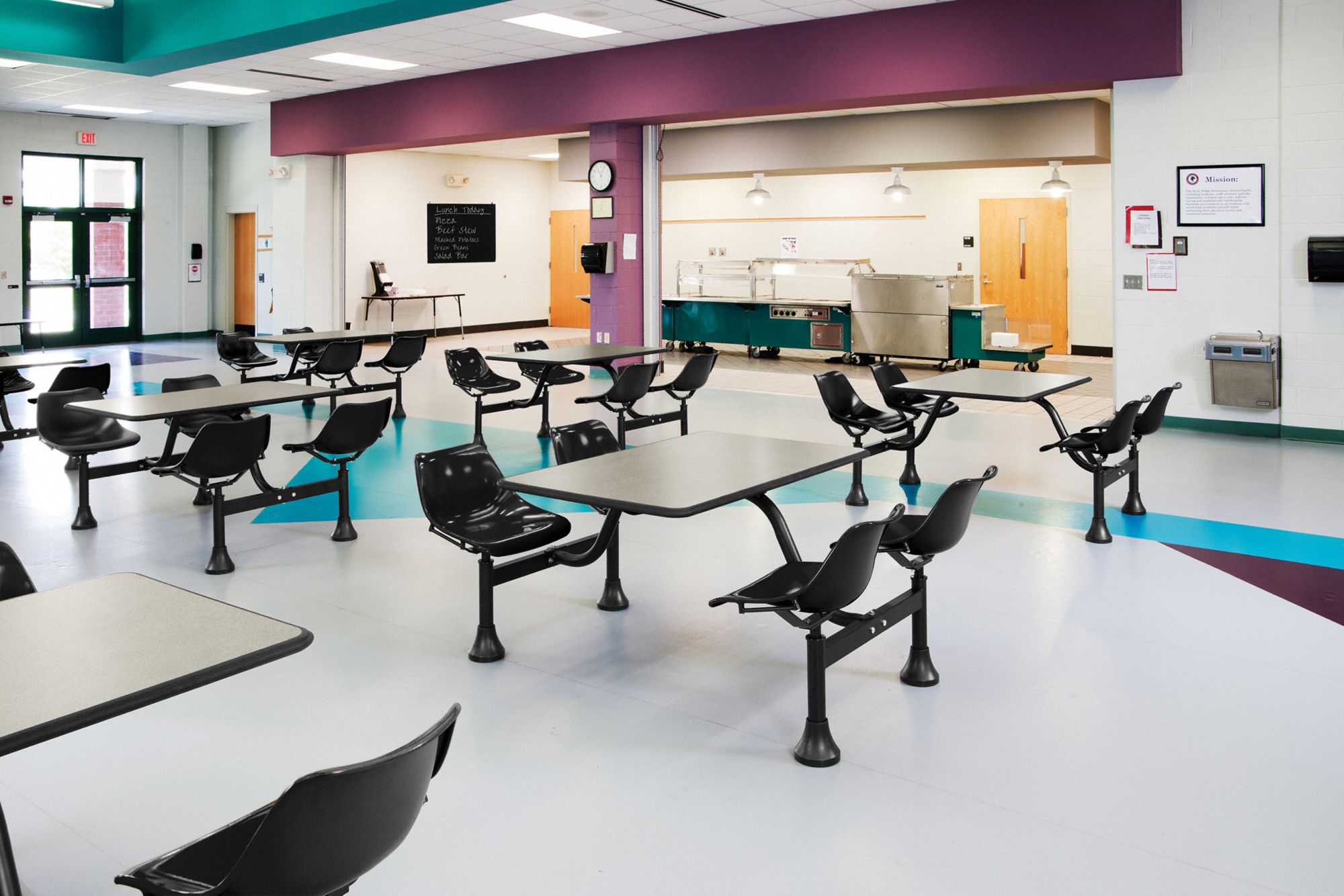 OFM INC Cluster Table, 64-1/4 in. D, Black - 46KL79|1002-BLK-BGNB ...