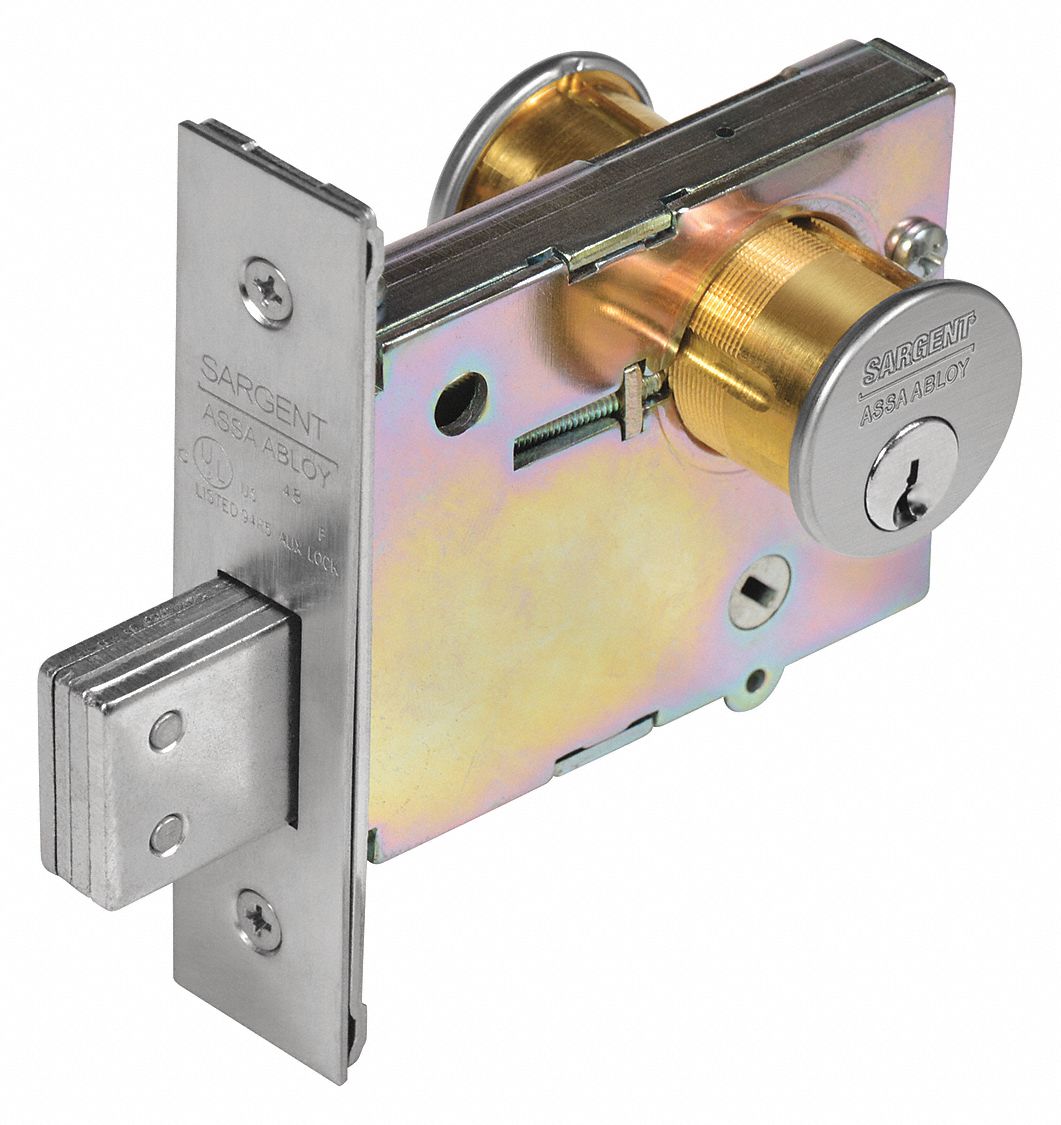 SARGENT, Cylindrical, 1 3/8 in Door Thick - Max, Deadbolt Lock - 46KU62 ...