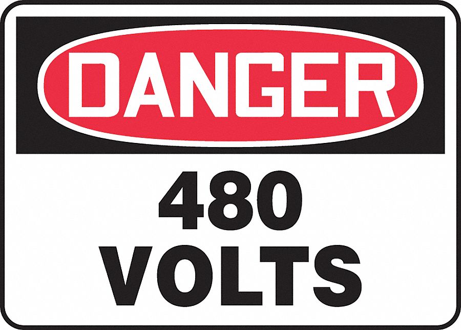 ACCUFORM SIGNS SAFETY SIGN 480 VOLTS PLASTIC - Danger Signs ...