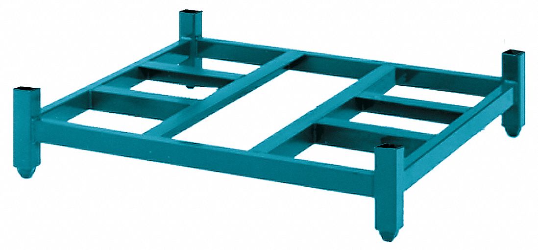 STEEL KING, 60 in x 42 in x 10 1/2 in, Open Decking, Stack Rack Base ...