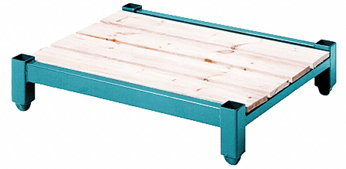 STEEL KING, 48 in x 42 in x 10 1/2 in, Wood Decking, Stack Rack Base ...