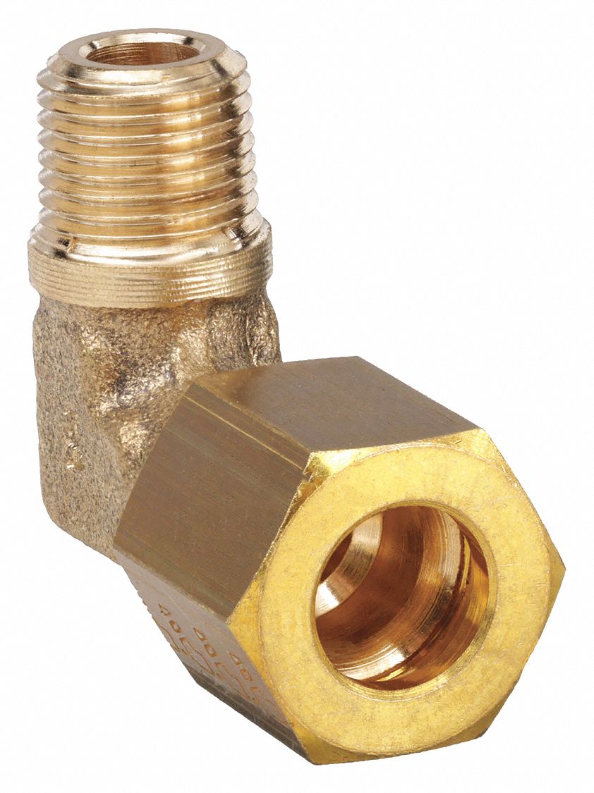 LEGRIS, 8 mm OD x 1/8 in Pipe Fitting Size, Compression x MBSPT, Compression Fitting Elbow ...