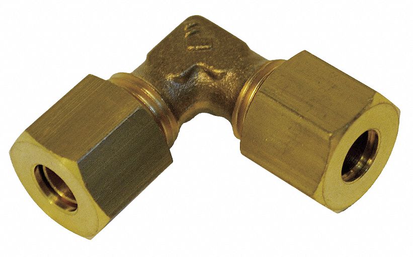 Brass, Compression x Compression, Elbow, 90 Degrees - 46M694|0102 06 00 ...