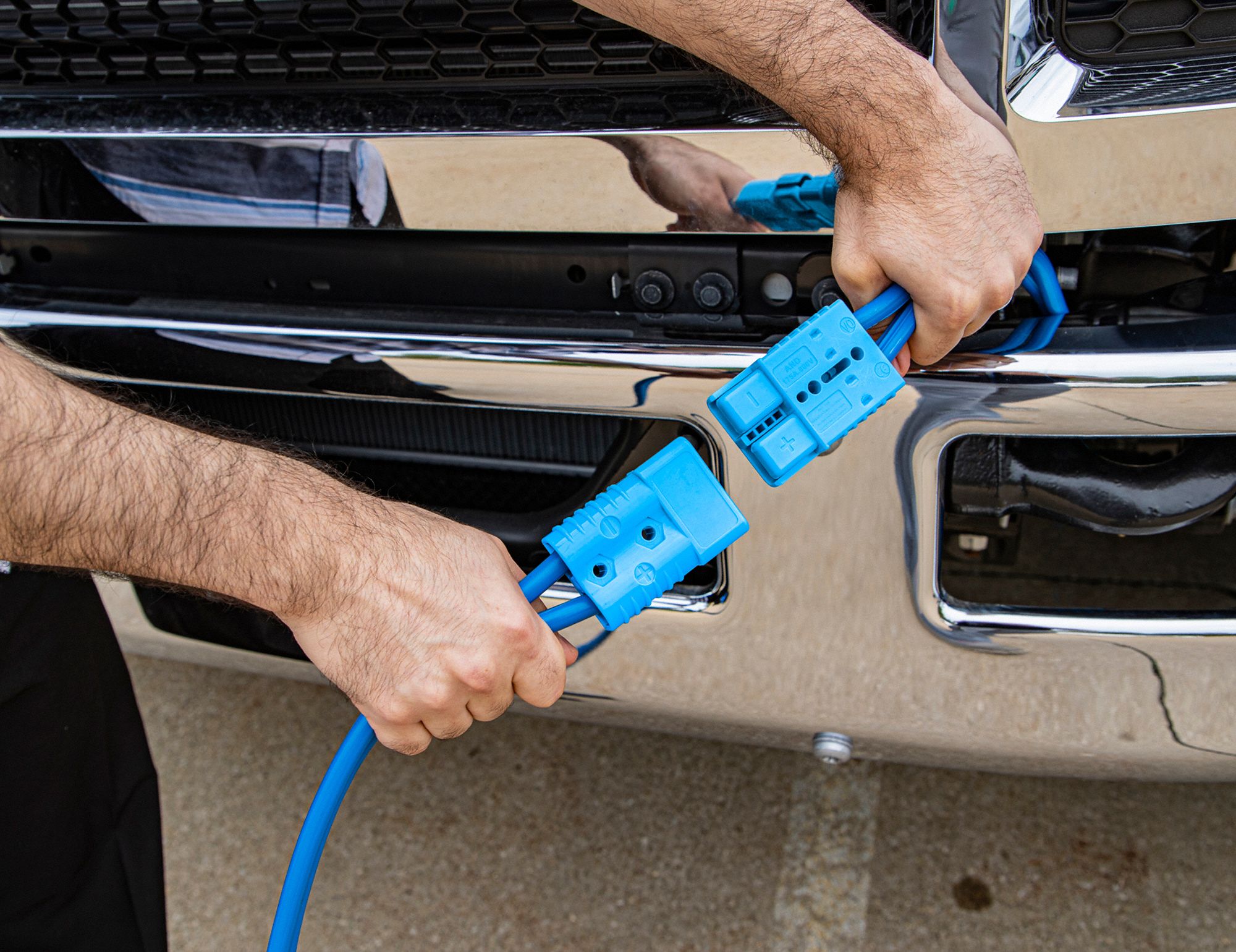 BUYERS PRODUCTS Booster Cable: Quick Connect, 4 AWG, Std Jaw, 28 ft ...