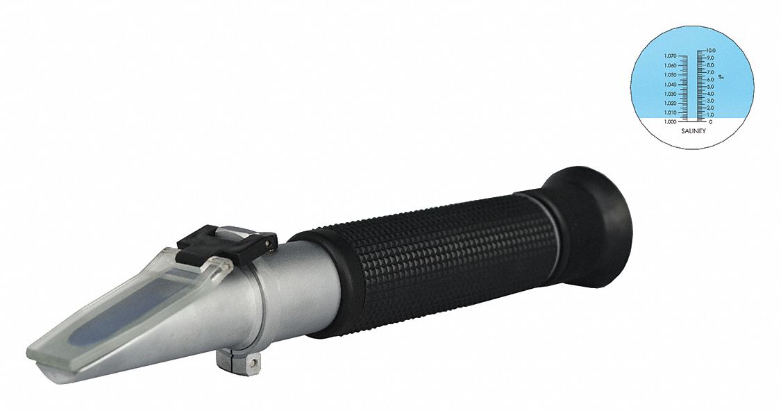 LAXCO, INC, Salinity/Specific Gravity, +/-0.001 SG/+/-1%Salinity Accuracy, Refractometer ...