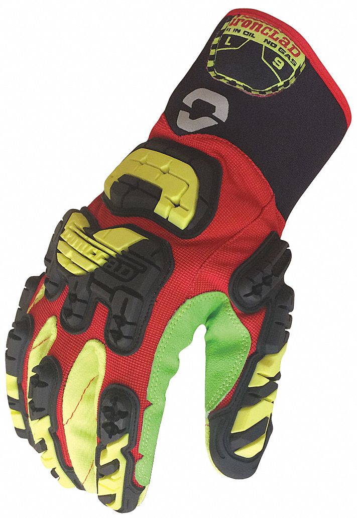 IRONCLAD Mechanics Gloves: L ( 9 ), Riggers Glove, Full Finger, Cotton ...