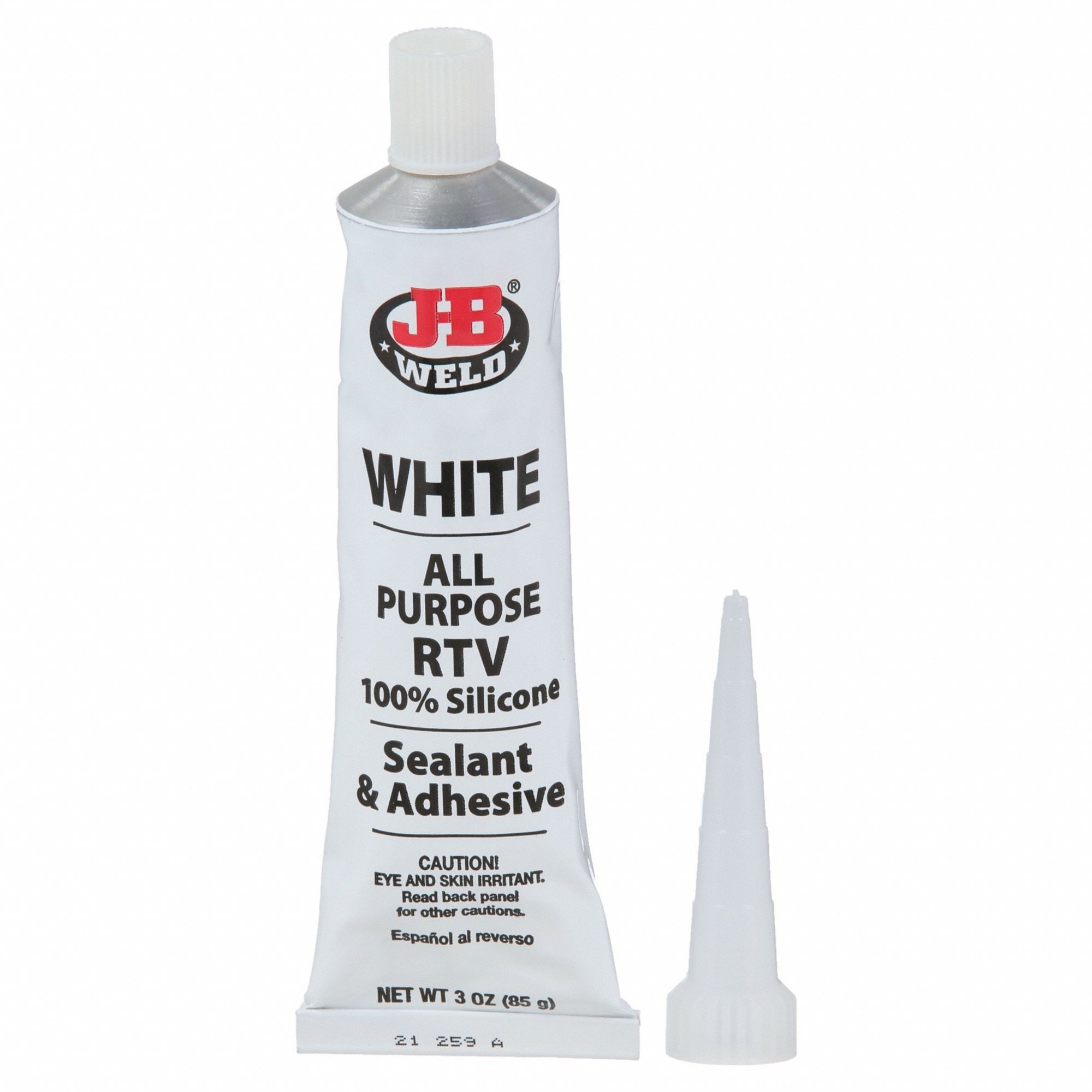 J-B WELD, White, 3 oz, Silicone Adhesive Sealant - 46MV87|31312 - Grainger