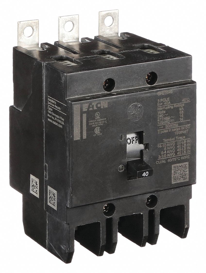 EATON, 40 A, 277/480V AC, Miniature Circuit Breaker - 46MX53|GHB3040 ...