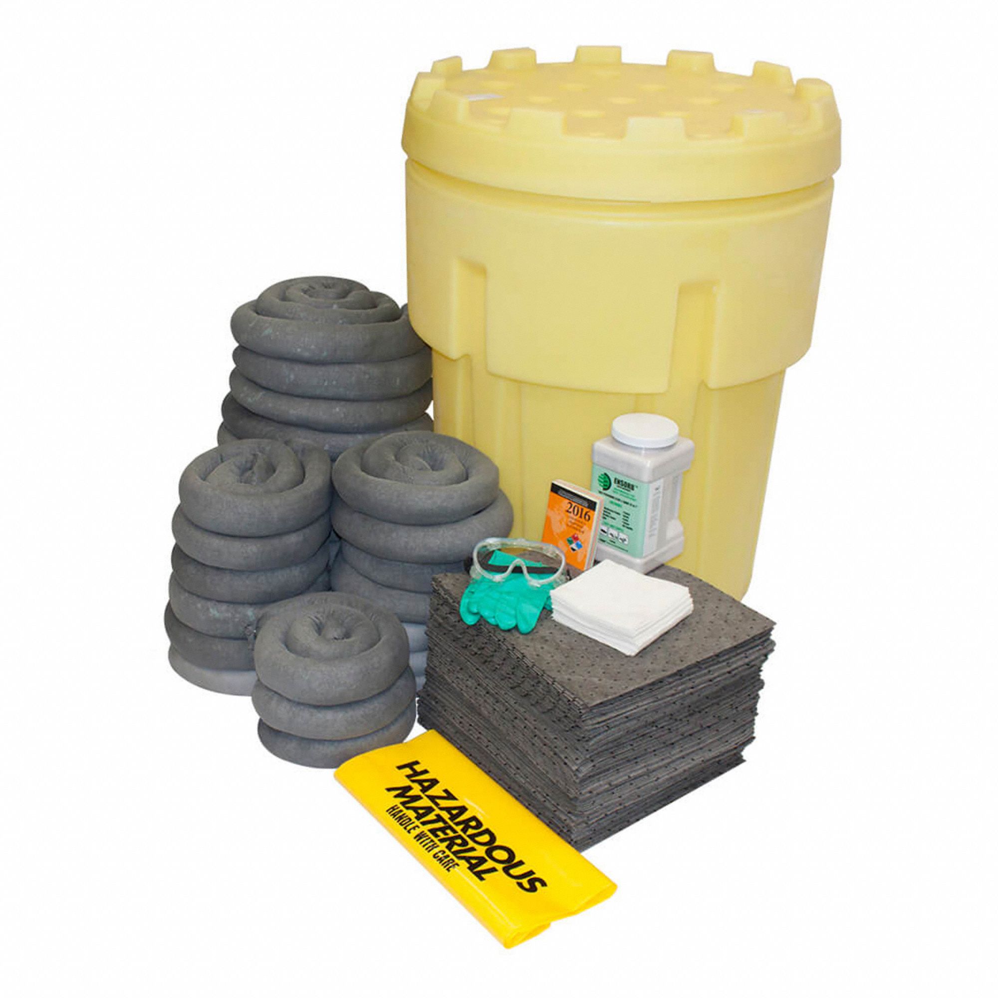 ENPAC SPILL KIT, 62 GAL ABSORBED PER KIT, 2 GOGGLES/2 PAIRS OF NITRILE ...