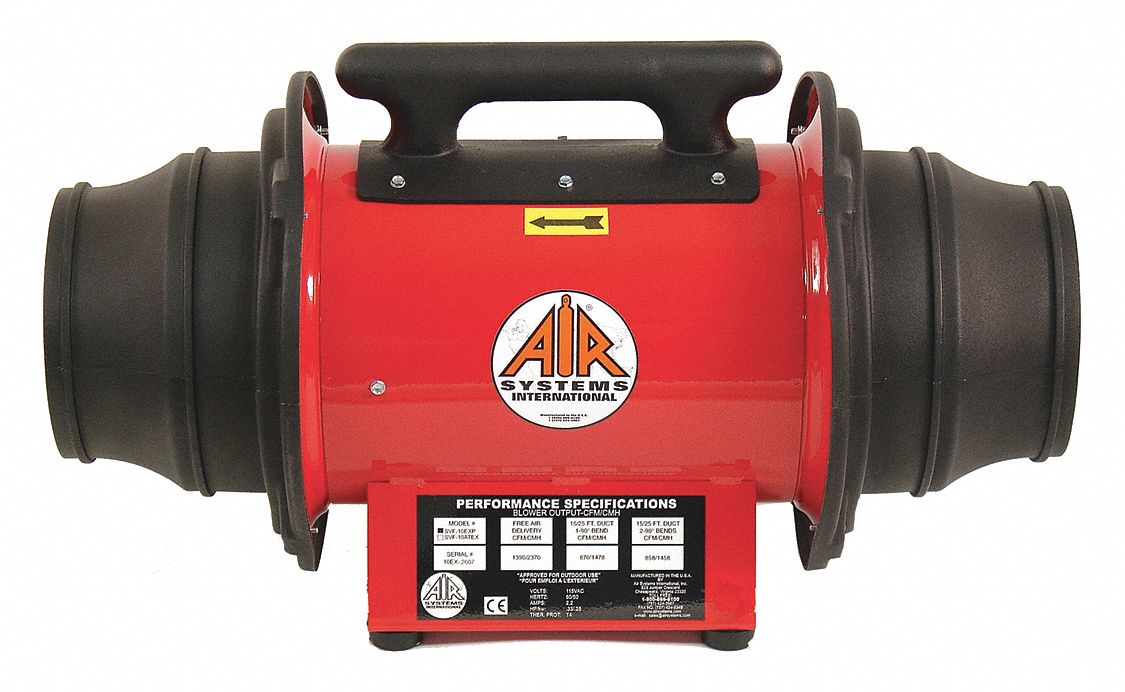 AIR SYSTEMS INTERNATIONAL FAN INLINE 10IN - Electric Confined Space ...