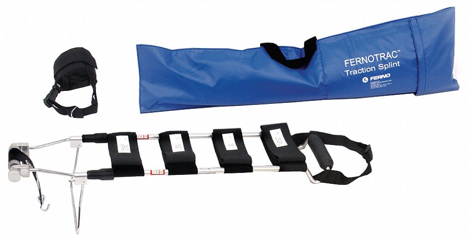 Traction Splint, Aluminum, Adult Lower Extremeties, Black, 36 in to 54 ...