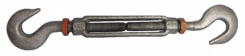 VANGUARD TURNBUCKLE ASSEMBLY, GALVANIZED, 5/8 X 9 IN, WITH LOCK NUT ...