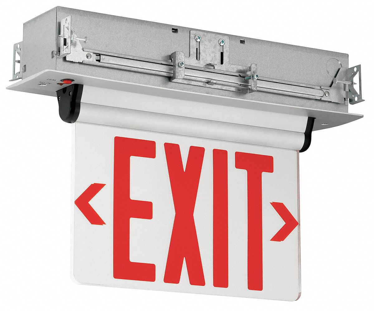 2 Faces, Red, Exit Sign - 46T228|CELR2RNE - Grainger