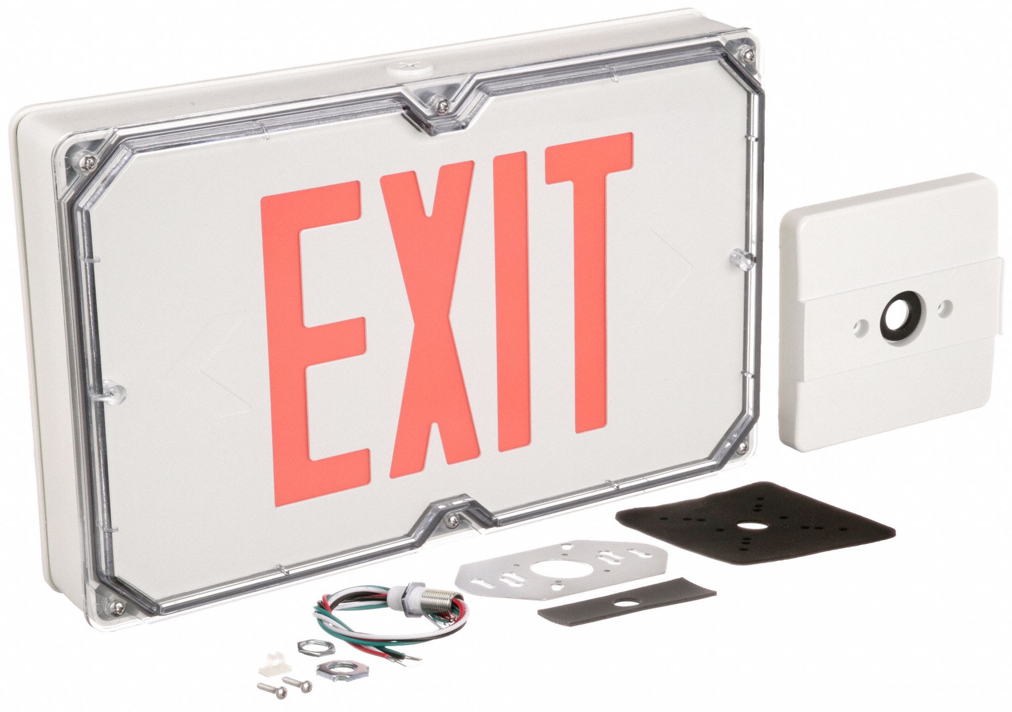 DUAL-LITE Exit Sign: Without Battery Backup, Red, 1 Faces, Aluminum ...