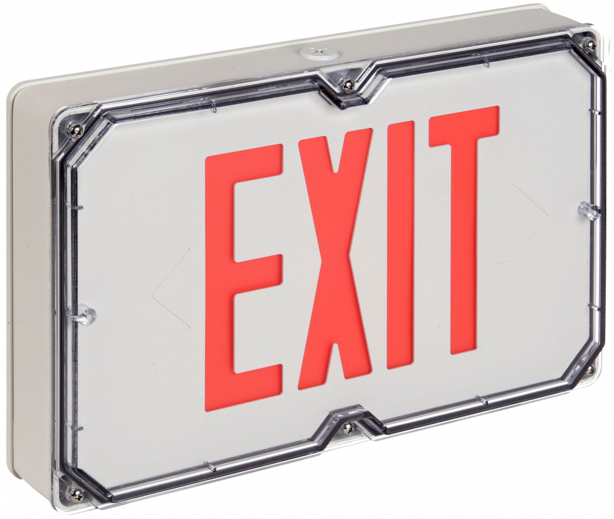 With Battery Backup Red Exit Sign 46t235 Sewlsrwe Grainger