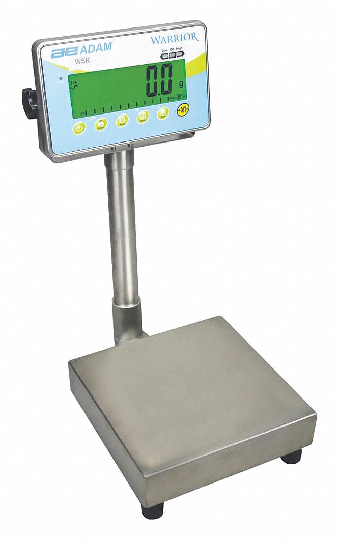 Platform Bench Scale, LCD Scale Display, Weighing Units g, lb - Grainger